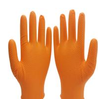 China Nitrile Disposable Mechanic Gloves 6mm Thick Oil Resistance Work Gloves Size M L XL for sale