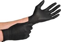 China General Purpose Working Black Diamond Textured Nitrile Gloves 6mil for sale