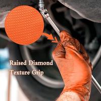 China 7mil Cut Resistant Super Elastic Diamond Nitrile Gloves Safety for sale