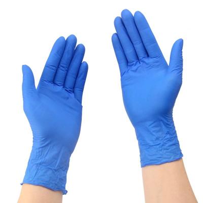 China Nitrile Medical Examination Disposable Gloves Blue Custom Sizes XS-XL 240mm Length for sale