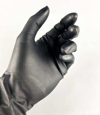 China Cut Resistant Black Diamond Nitrile Gloves Super Elastic for sale