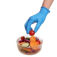 China Thickened Disposable Blue Nitrile Gloves 4 Mil 240mm Food Grade Latex Free Powder Free for sale