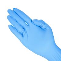 China Disposable Nitrile Gloves Blue High Elastic Powder Free Non Slip Oil Proof 240mm S M L XL for sale