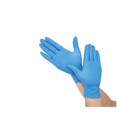 China Thickened Disposable Nitrile Gloves Blue Protective Isolation for sale