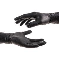 China Industrial Heavy Duty Nitrile Work Gloves Powder Free Diamond Pattern for sale