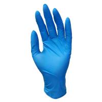 China Blue Powder Free Non Medical Disposable Nitrile Gloves 3.2mil Thick S M L XL for sale