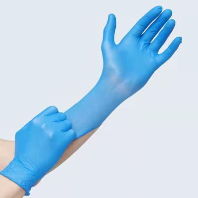 China OEM Disposable Nitrile Gloves Powder Free Elastic 240mm Length XS-XL for sale