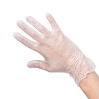 China PVC Vinyl Work Gloves 240mm Length 0.10mm Thickness Oil Proof Food Grade Disposable for sale
