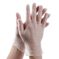 China Vinyl Powder Free Disposable Gloves 100pcs Transparent Household Exam Gloves Size M for sale