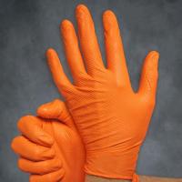 China Disposable Diamond Grain Nitrile Gloves Protective XS - XL Size for sale