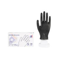 China Disposable Black Vinyl Gloves for Auto Repair Heavy Machinery Use S-XL 0.10mm Thickness for sale