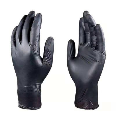 China Black Disposable Nitrile Vinyl Blend Gloves Powder Free 6 Mil 100 Pcs for Cleaning for sale
