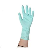 China 4.5 Mil Green Aloe Nitrile Gloves Powder Free Textured 240mm Length 9MPa Tensile Strength for sale