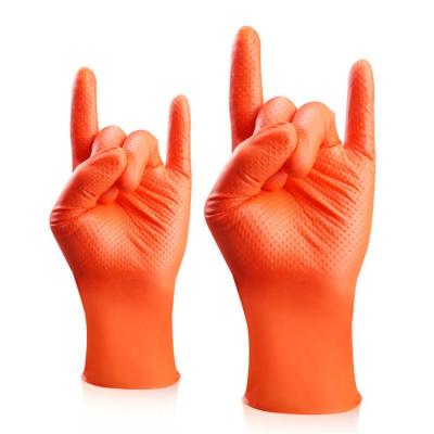 China Nitrile Diamond Pattern Oil Resistant Gloves Work Safety Custom Color Waterproof for sale
