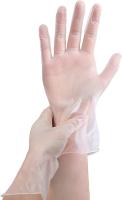 China Powder Free Vinyl Disposable Gloves Latex Free S M L XL 100Pcs Box 0.10mm Thickness for sale