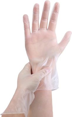 China Powder Free Vinyl Disposable Gloves Latex Free S M L XL 100Pcs Box 0.10mm Thickness for sale