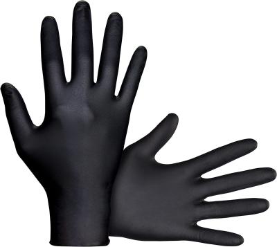 China Safety Powder Free Examination Black Nitrile Gloves Sterilized for sale