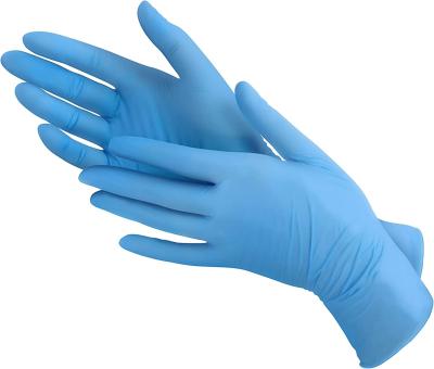 China Box of 100 Powder Free Disposable Nitrile Gloves Blue Small Size 240mm Length 0.10mm Thickness for sale