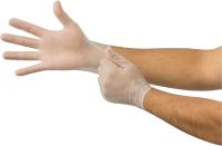 China Disposable Natural Clear Smooth Vinyl Gloves 100PCS Box Powder Free Food Prep Healthcare for sale