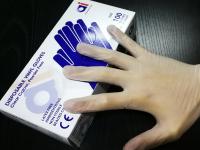 China AI Clear Vinyl Exam Gloves Latex Free Disposable Medical Powder Free 4 Mil 100Pcs Box for sale