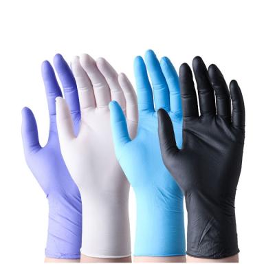China Disposable Powder Free Nitrile Gloves 3.2 Mil Thickness XS to XL Size for sale