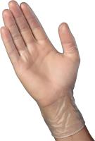 China Clean Disposable Latex Free Beaded Cuff Gloves Vinyl 100ct Clear for sale