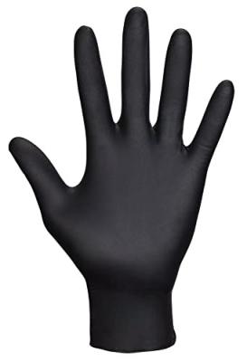 China Nitrile 12 Inch Black Disposable Gloves Latex Free Powder Free 240mm Length for sale
