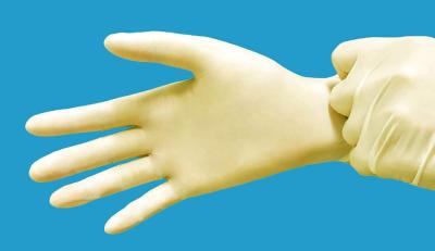 China LATEX Exam Disposable Powder Free Gloves Medical Grade Heavy Duty 240mm Length for sale