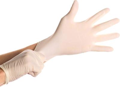 China Stretchable Safeguard Unisex Adult Latex Gloves Medium 240mm Length 0.10mm Thickness for sale