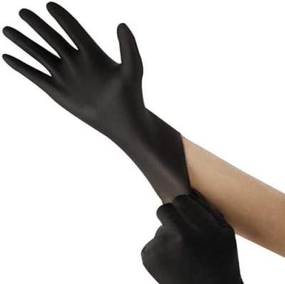 China Black Nitrile Gloves 10 Inch Powder Latex Free Disposable 240mm Length Industrial Grade for sale
