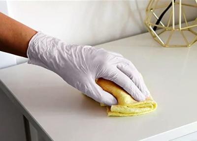 China White Vinyl Disposable Gloves Medium 240mm Length Latex Free Powder Free Medical Exam for sale