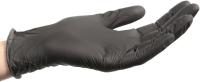 China Disposable Nitrile Gloves Chemical Resistant Powder-Free Latex-Free Black Large 4 Mil 240mm for sale
