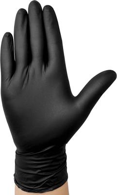 China Disposable Black Nitrile Exam Gloves 6 Mil Heavy Duty Latex Free Powder Free S M L XL for sale