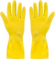 China Kitchen 3 Pairs yellow dishwashing gloves Natural Rubber Latex for sale