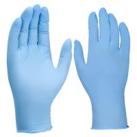 China Disposable Nitrile Exam Gloves 3 Mil Blue Latex Free Medical Cleaning Food Grade for sale