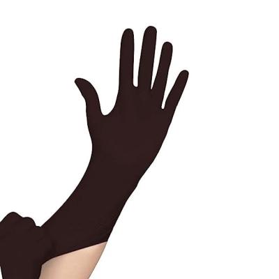 China Nitrile Vinyl Disposable Gloves Latex Free Powder Free Black 240mm Length XS XL for sale