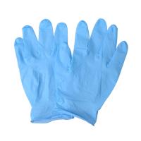 China Powder Free Biodegradable Nitrile Exam Gloves 240mm Length XS-XL Blue for sale