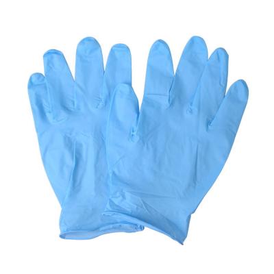 China Powder Free Biodegradable Nitrile Exam Gloves 240mm Length XS-XL Blue for sale