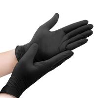 China Class I Disposable Nitrile Gloves Powder Free Black 3.5-5g General Examination for sale