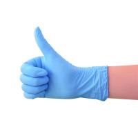 China Disposable Blue Nitrile Vinyl Blend Gloves 100pcs per Box Latex Free for sale