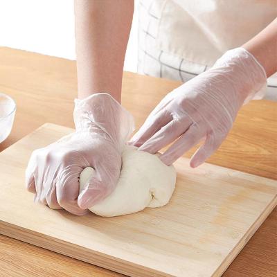 China X-Large Clear Vinyl Food Service Gloves 100pcs per Box Powder Free Latex Free for sale