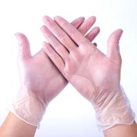 China Food Grade Disposable Vinyl Gloves 240mm-330mm Powder Free S/M/L/XL for sale