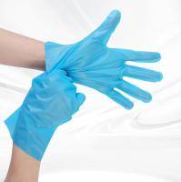 China Transparent Rubber TPE Disposable Catering Gloves Blue for sale