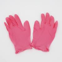 China Pink Powder Free PVC Disposable Gloves 300mm Length Industrial Grade AQL 4.0 for sale