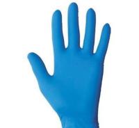 China FDA Blue Powder Free Nitrile 4.5g Examination Gloves CE ASTM 6319 240mm Length for sale