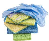 China ISO Eco PVC Powder Free 0.83mm Disposable Catering Gloves 240mm Length for sale