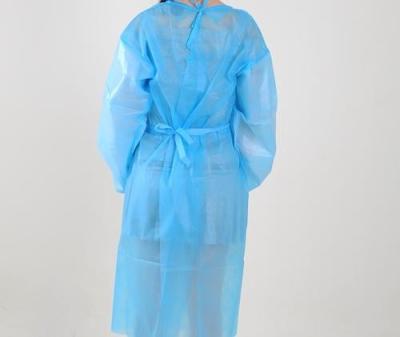 China Disposable Isolation Gown 50gsm Medical Surgical Nonwoven XXXL for sale