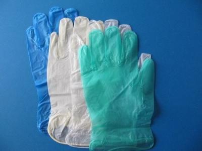 China 0.83mm Food Grade Disposable PVC Gloves Powder Free Blue for Food Handling for sale