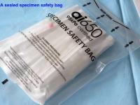 China FDA 95kPa Biohazard Specimen Transport Bags Ziplock Sealed 150mm x 240mm for sale
