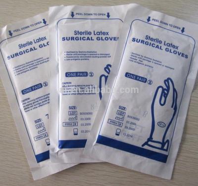China Sterile Latex Surgical Gloves Powdered CE ISO 5 Sizes XS to XL for sale